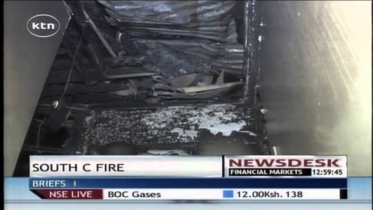 Mysterious fire burns down homes in South C,Nairobi - YouTube