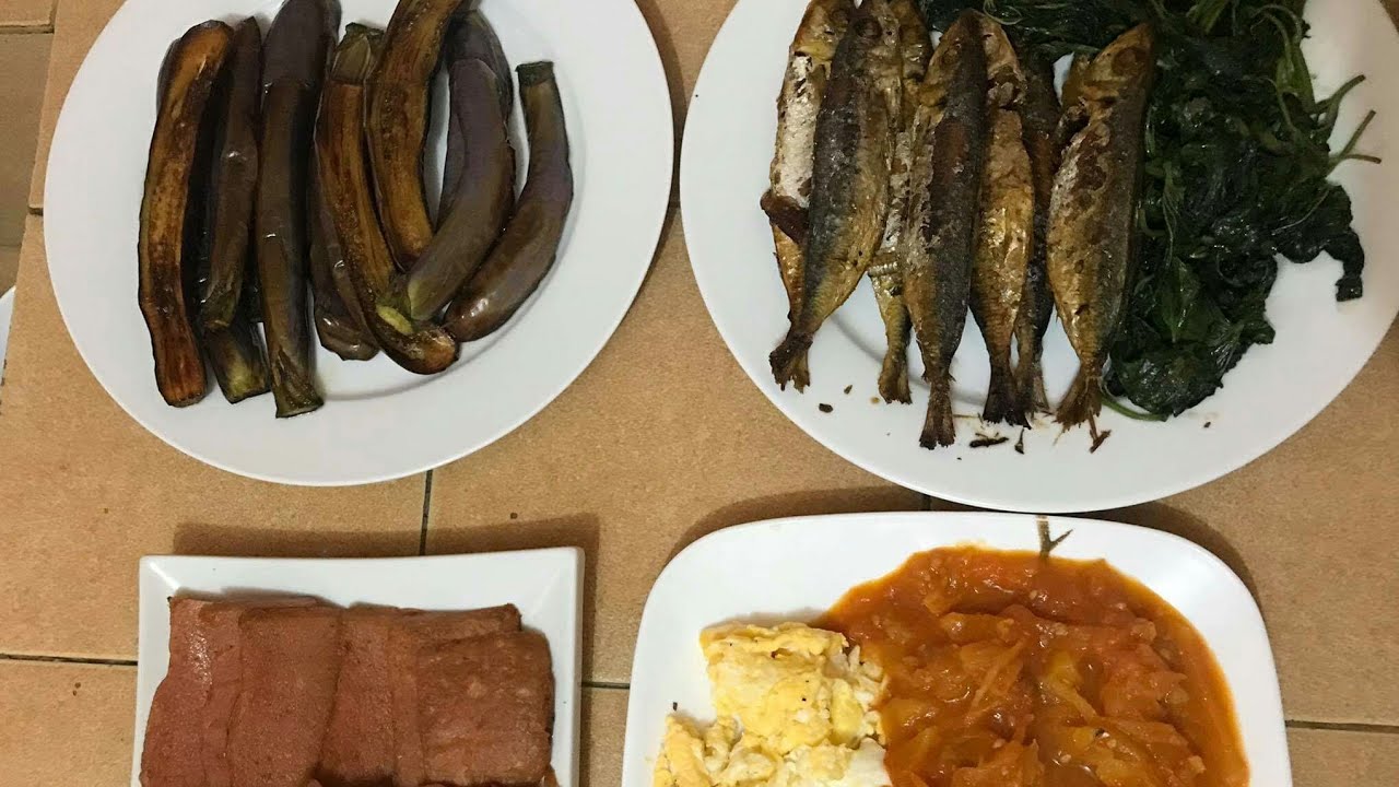 EASY COOKING : BREAKFAST MENU | PRITONG TALONG, MALING, ITLOG AT TINAPA ...