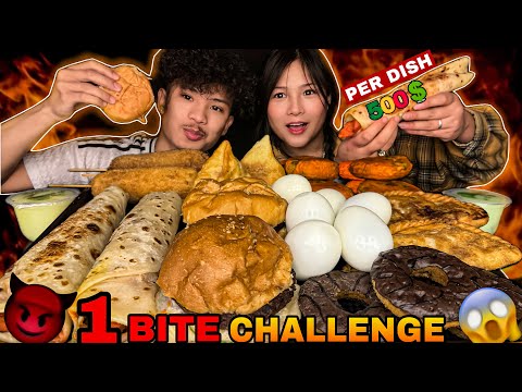 ONLY 1 BITES CHALLENGE WITH ​⁠@Mikasafoodie 🥵PER WIN 5000$ PRICE🤑| IMPOSSIBLE BITES 😱| MUST WATCH!