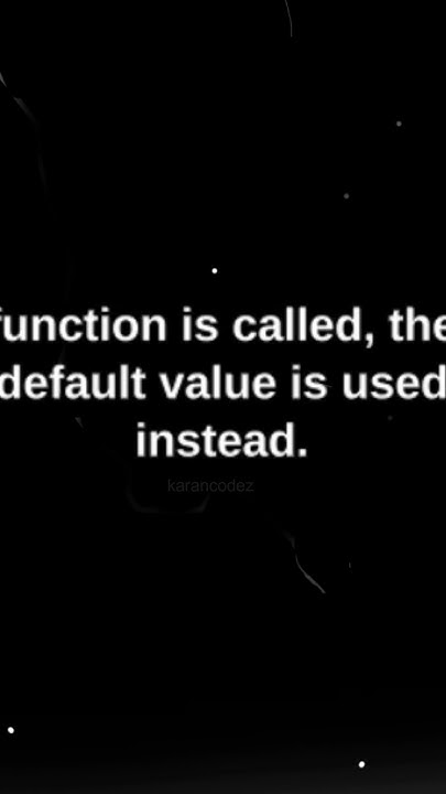 JavaScript Default Parameters | Simplifying Function Calls with ES6 Syntax #shorts - YouTube