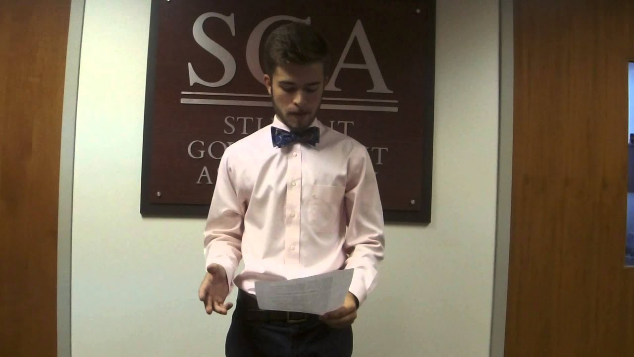 Class of 2018 SGA Election Speech: Theodore Giles Roll - YouTube