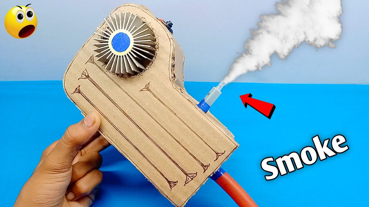 Making Mini DC Motor Smoke Machine At Home || Electric Smoke Creating ...