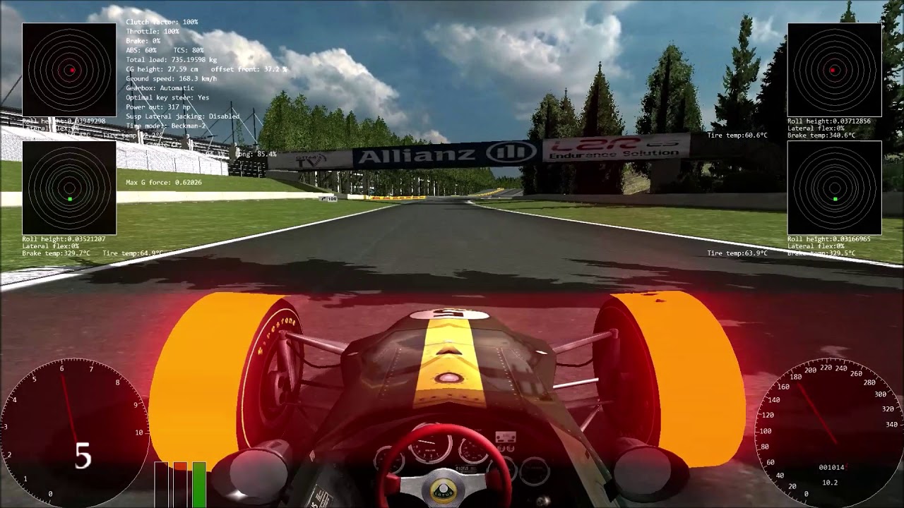 Tire temperature simulation - YouTube