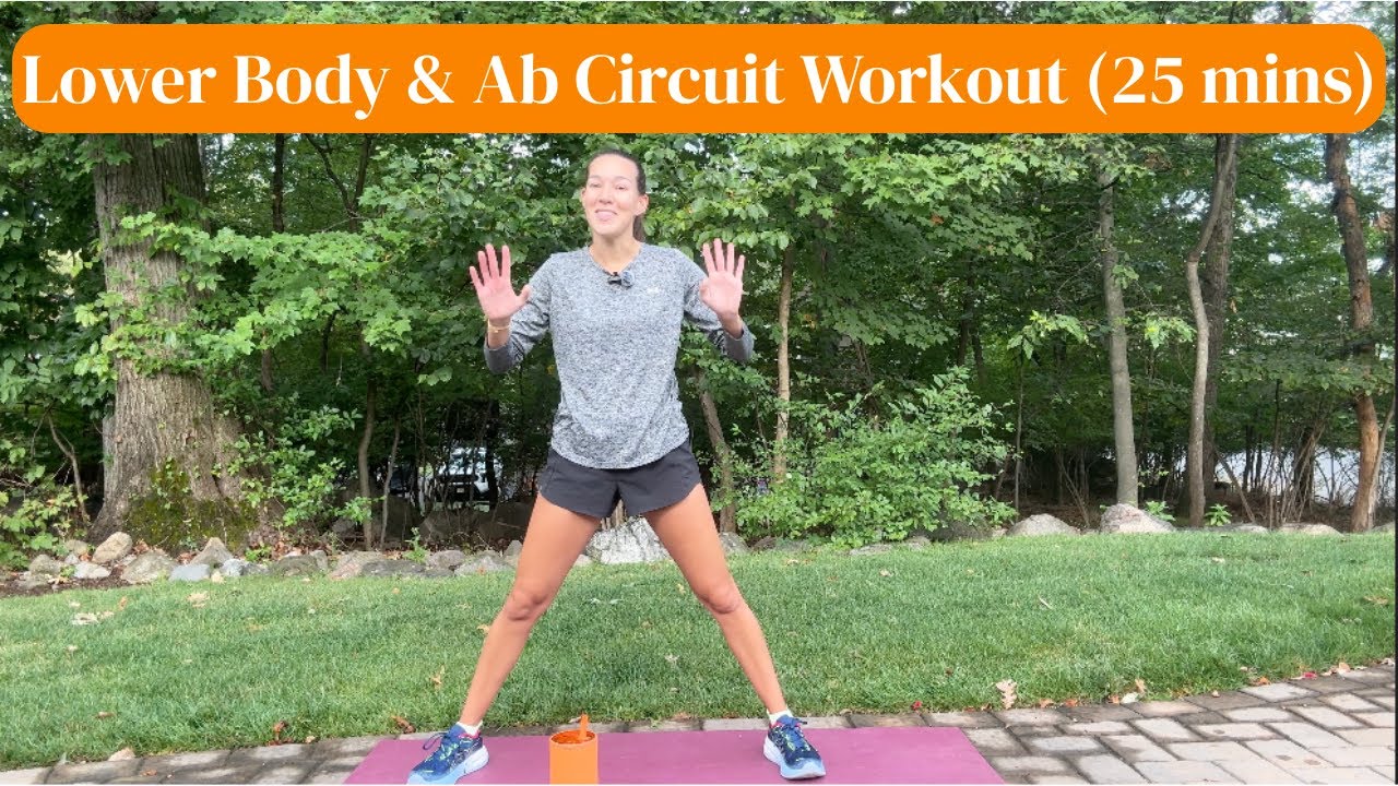 25 Minute Lower Body & Abs Circuit Workout | At Home with Dumbbells ...