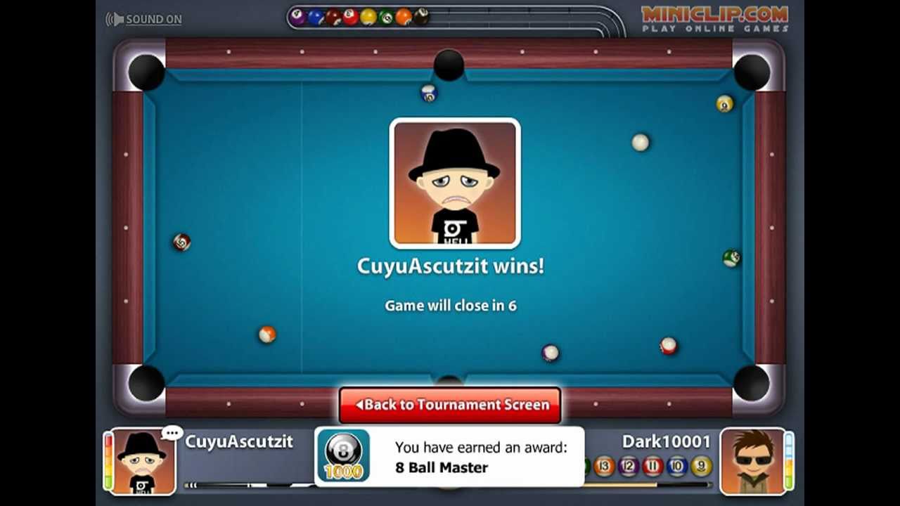 Miniclip 8 ball Pool multiplayer awards - 8 Ball Master, 1.000 ...