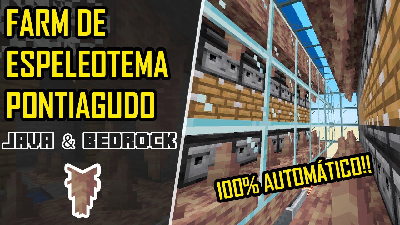 Farm de Espeleotema Pontiagudo 100% Automático MINECRAFT JAVA & BEDROCK ...