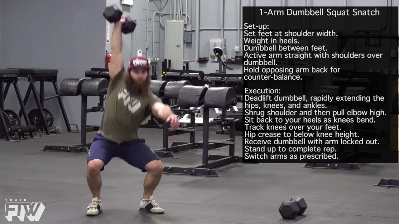 1-Arm Dumbbell Squat Snatch - YouTube
