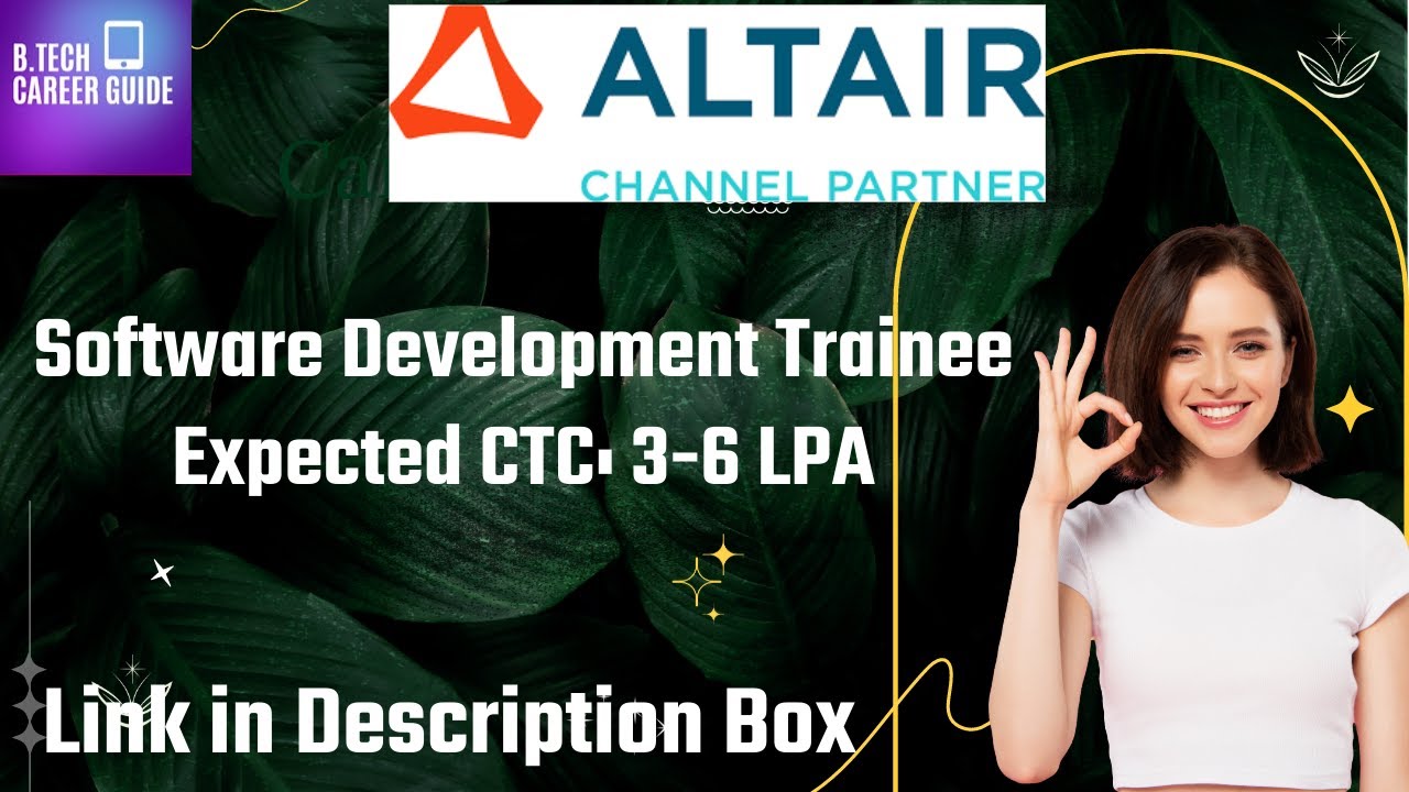 Altair Hiring | Software Development Trainee | CTC: 3-6 LPA | How to ...