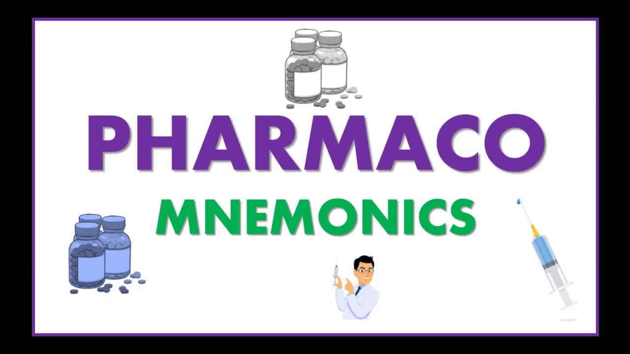 PHARMACOLOGY MNEMONICS - YouTube