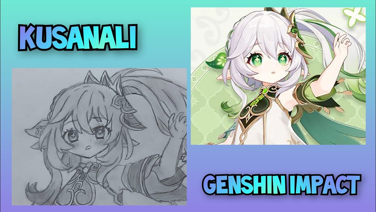 How to Draw KUSANALI, Archon Dendro Di Genshin Impact ️🌹💐💖 - YouTube