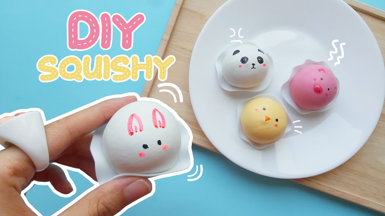 Cách Làm Squishy Mochi Đáng Yêu | DIY MOCHI SQUISHY | DIY Squishy ...