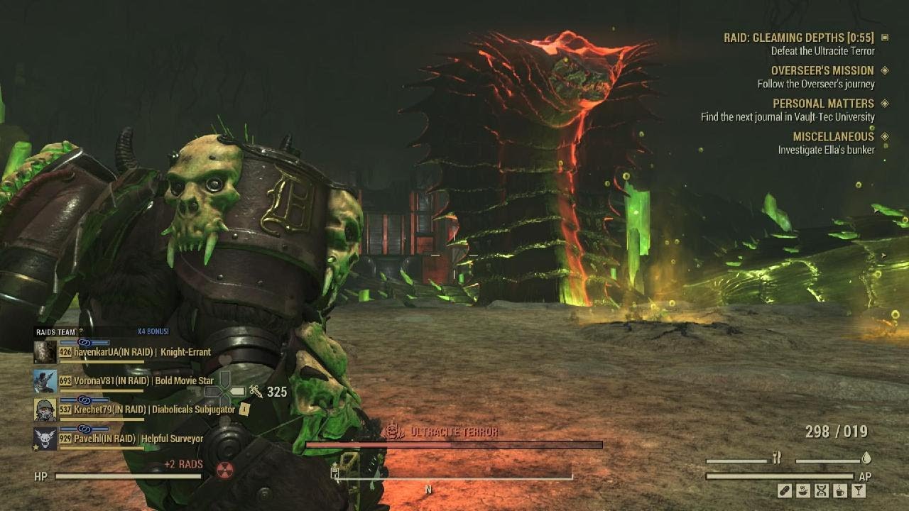 Fallout 76 Raid Snake team - YouTube