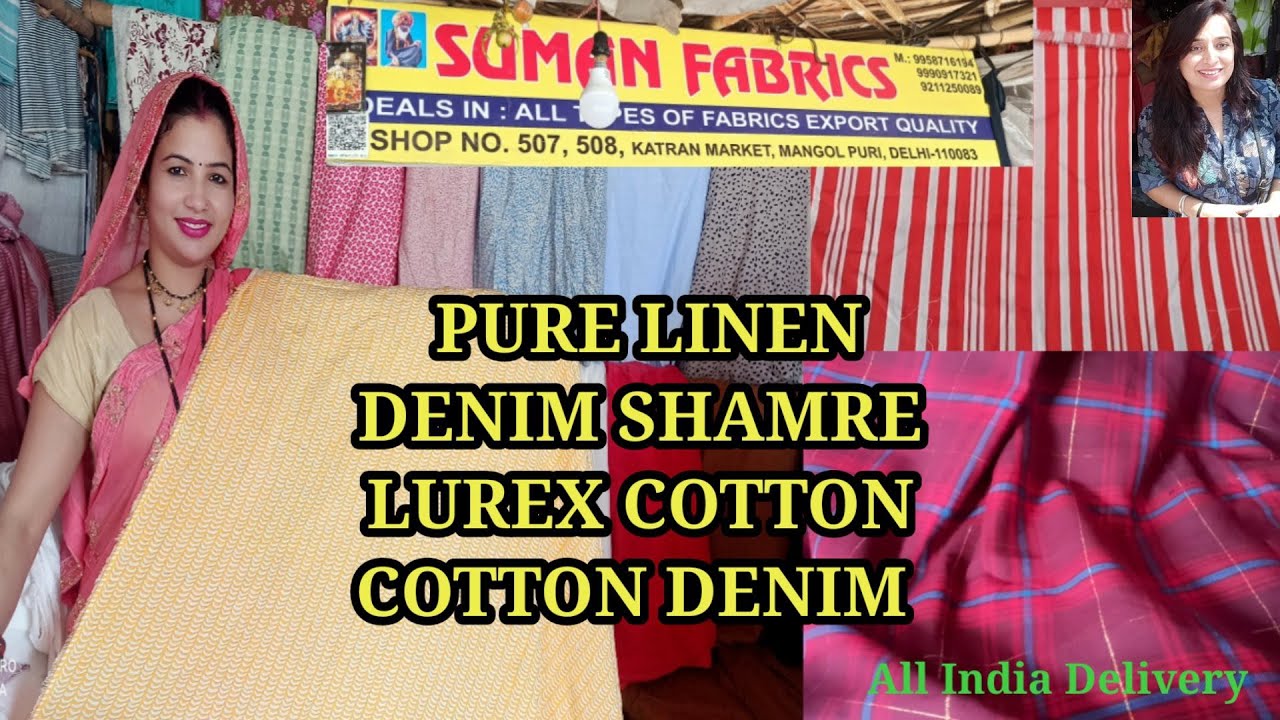 Pure linen, Denim shamre, Lurex cotton,Katran Market,Export quality🔥 ...