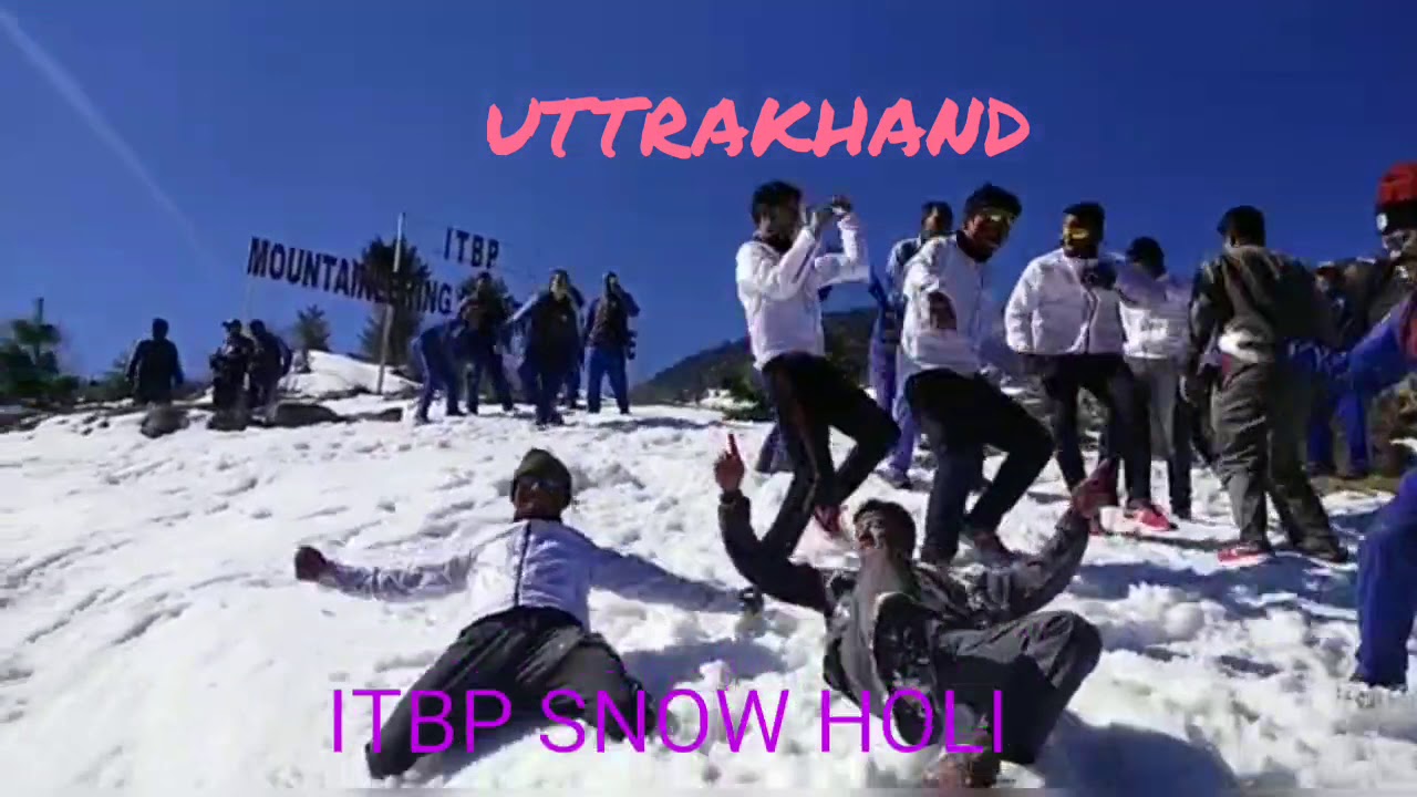 ITBP AULI बर्फ की होली - YouTube