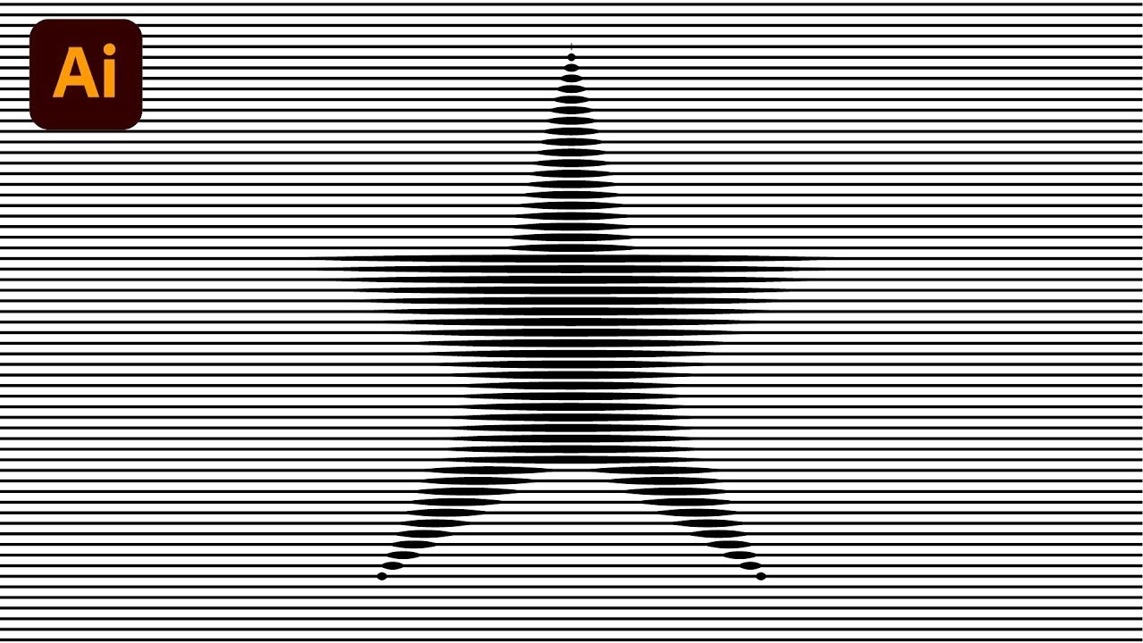 How To Draw Halftone Lines Hologram Effect with Adobe Illustrator ...