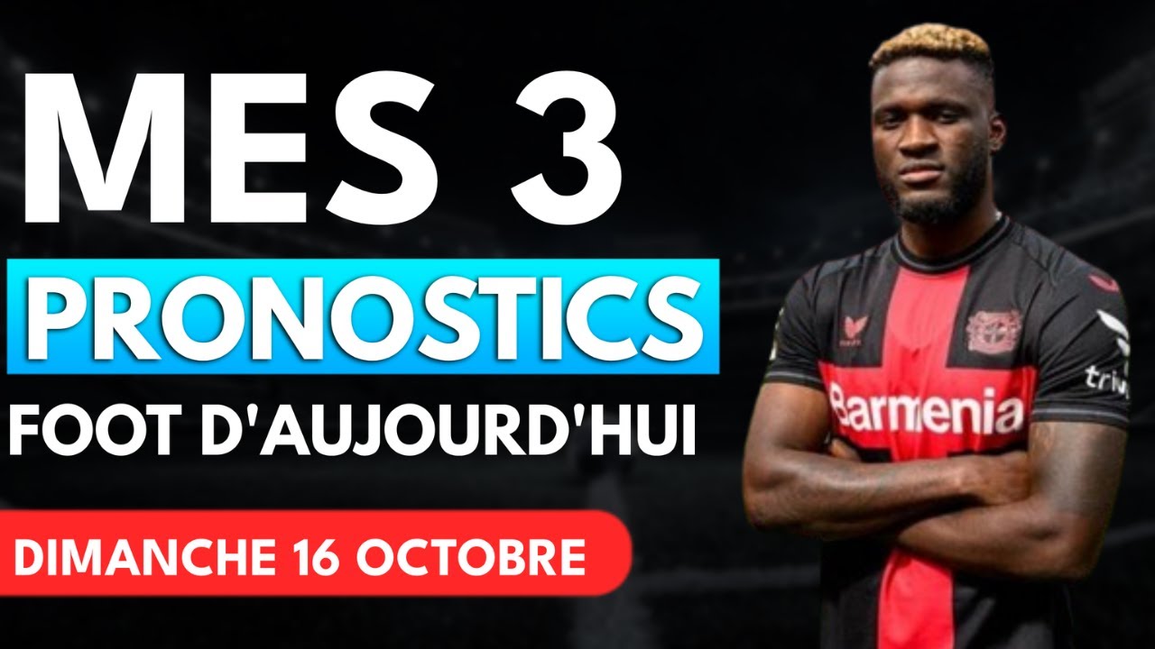 PRONOSTICS FOOT : DIMANCHE 3 NOVEMBRE - YouTube