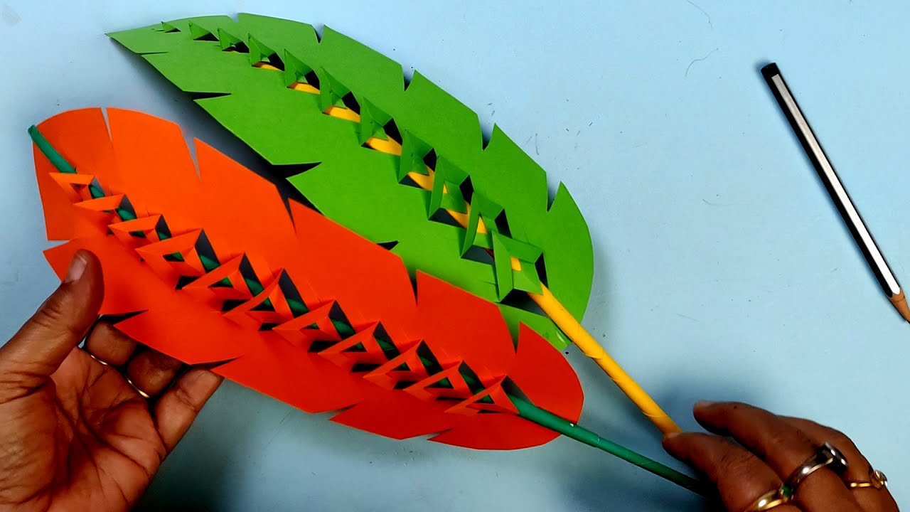 Easy Steps to Create LONG DECORATIVE LEAVES | LOCKDOWN PROJECT | ONLINE ...