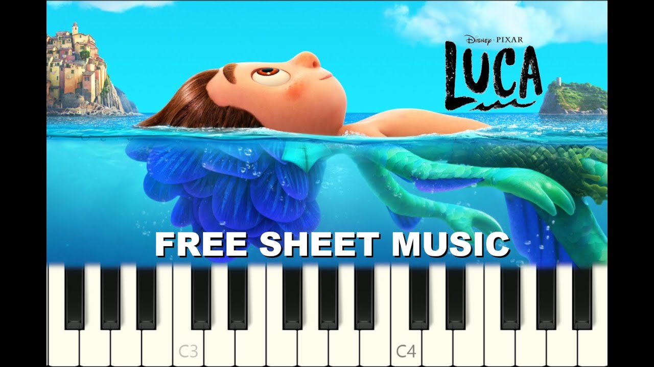 piano tutorial "MEET LUCA" from Luca, Pixar, 2021, with free sheet ...