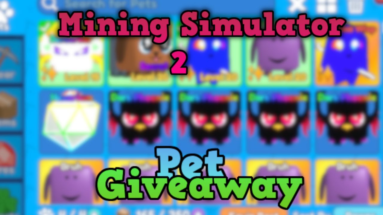 OP PET😎GIVEAWAY🤑In Mining Simulator 2 #Roblox - YouTube