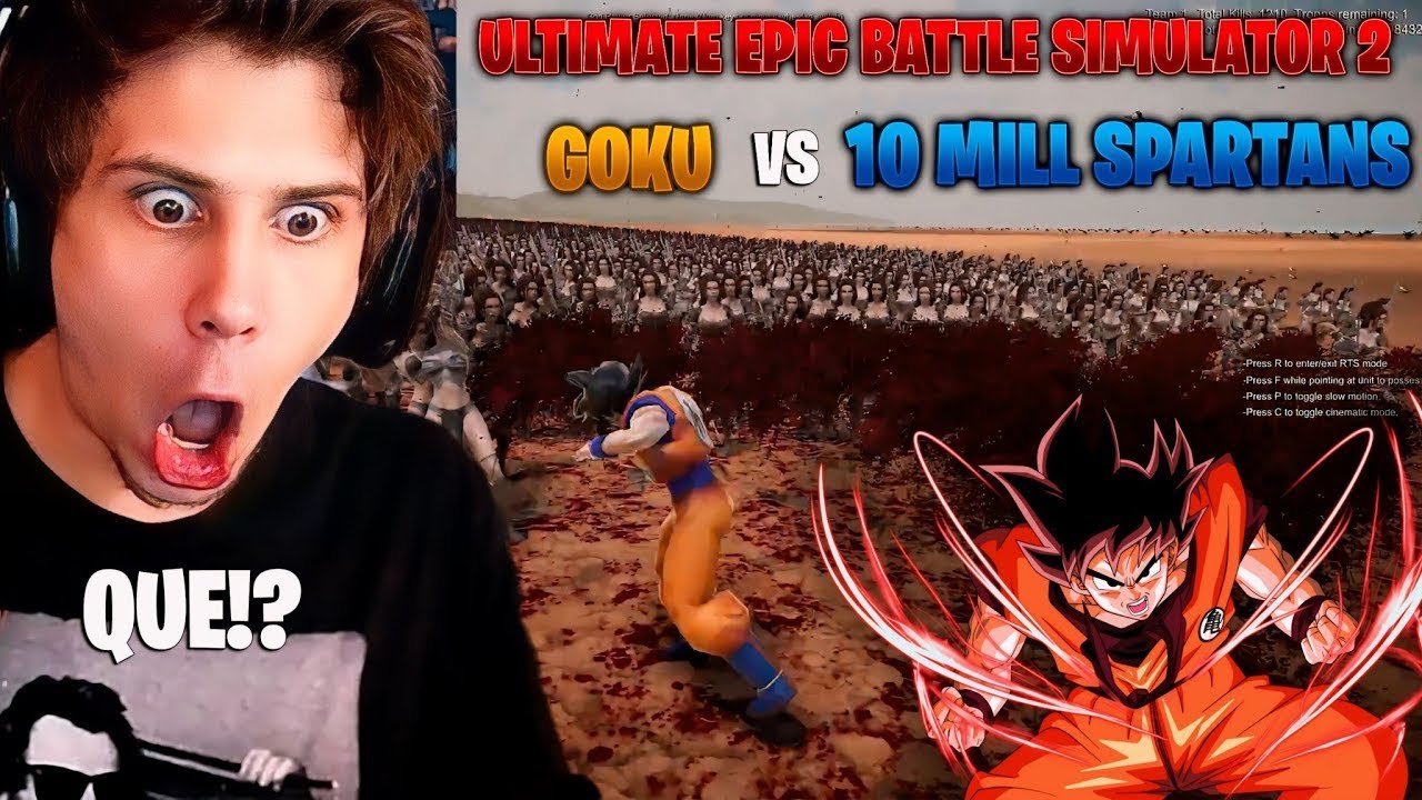 Rubius JUEGA Ultimate Epic Battle Simulator 2 (GOKU vs 10 MILL de ...