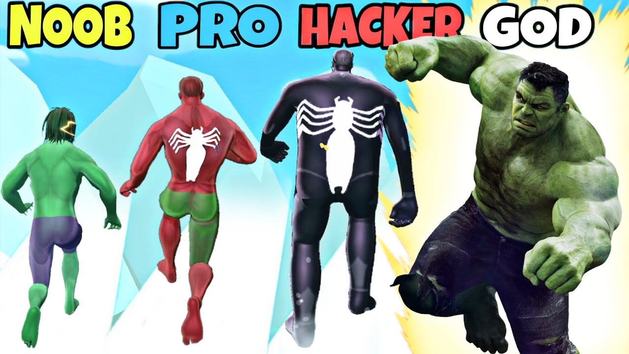 NOOB vs PRO vs HACKER vs GOD in Titan Rush 3D (New Skin) - YouTube