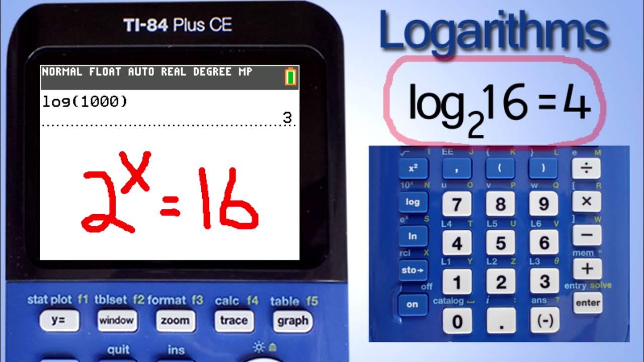 Any Base Logarithms on the TI 84 Plus CE Graphing Calculator - YouTube