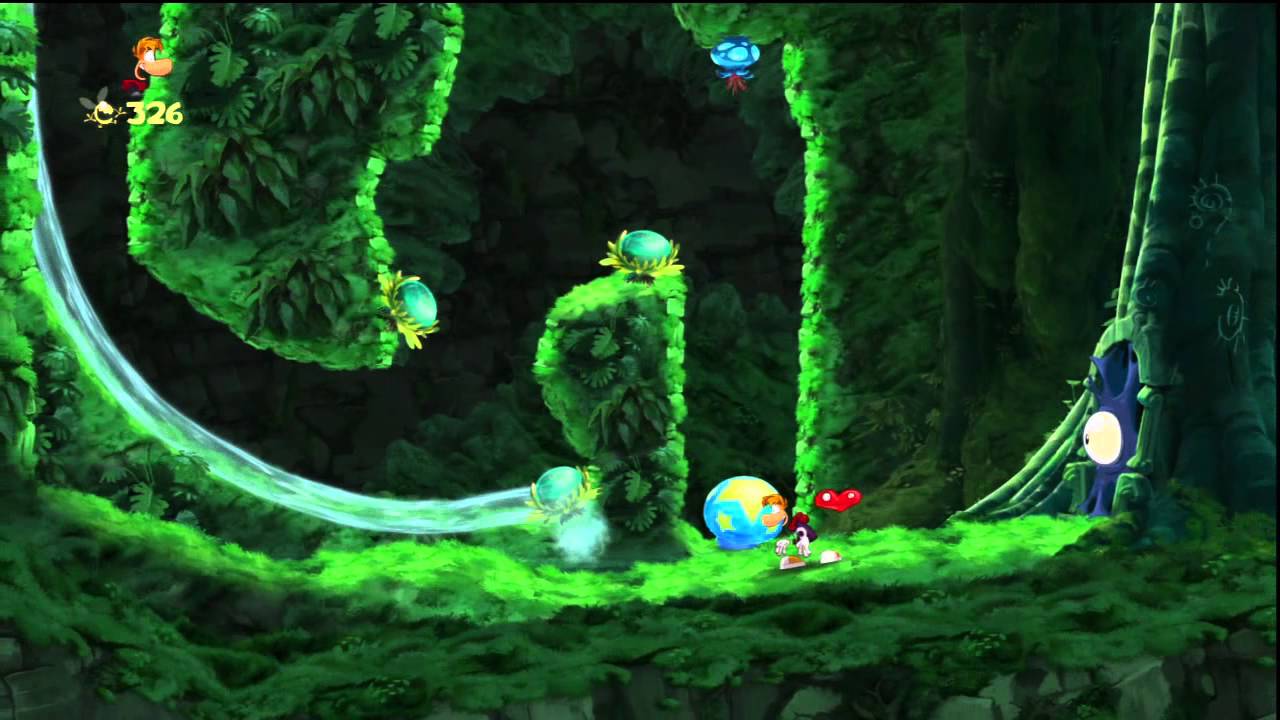 Rayman Origins -- Playthrough Part 1/12 -- Intro & Jibberish Jungle ...