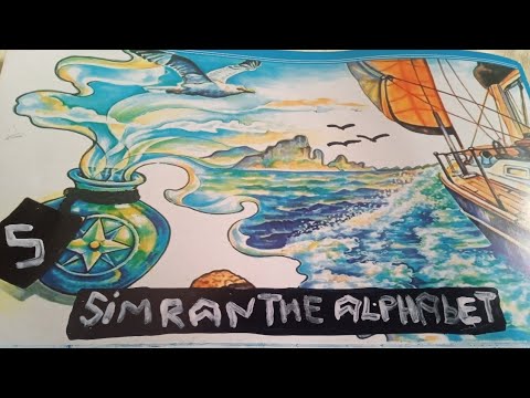 drawing and coloring art simran the alphabet । - YouTube
