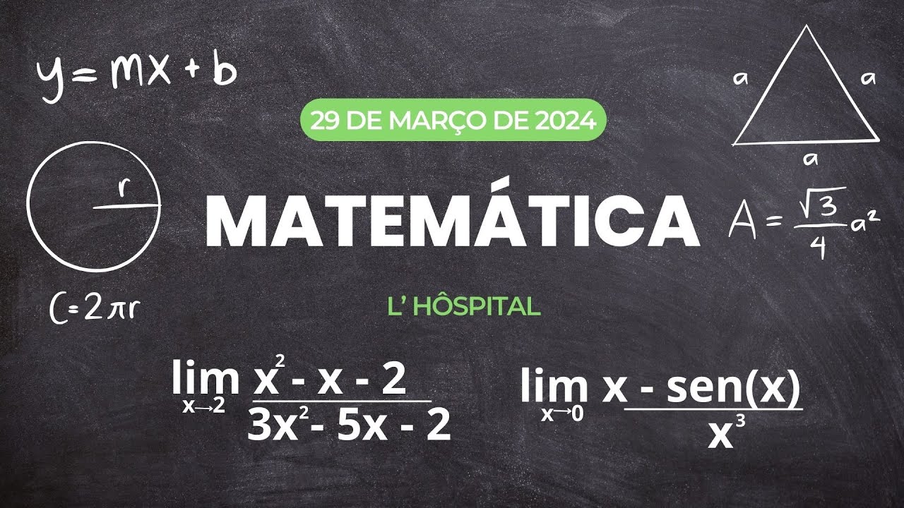 L'HÔSPITAL #derivadas #limites #matematica #lhospital - YouTube