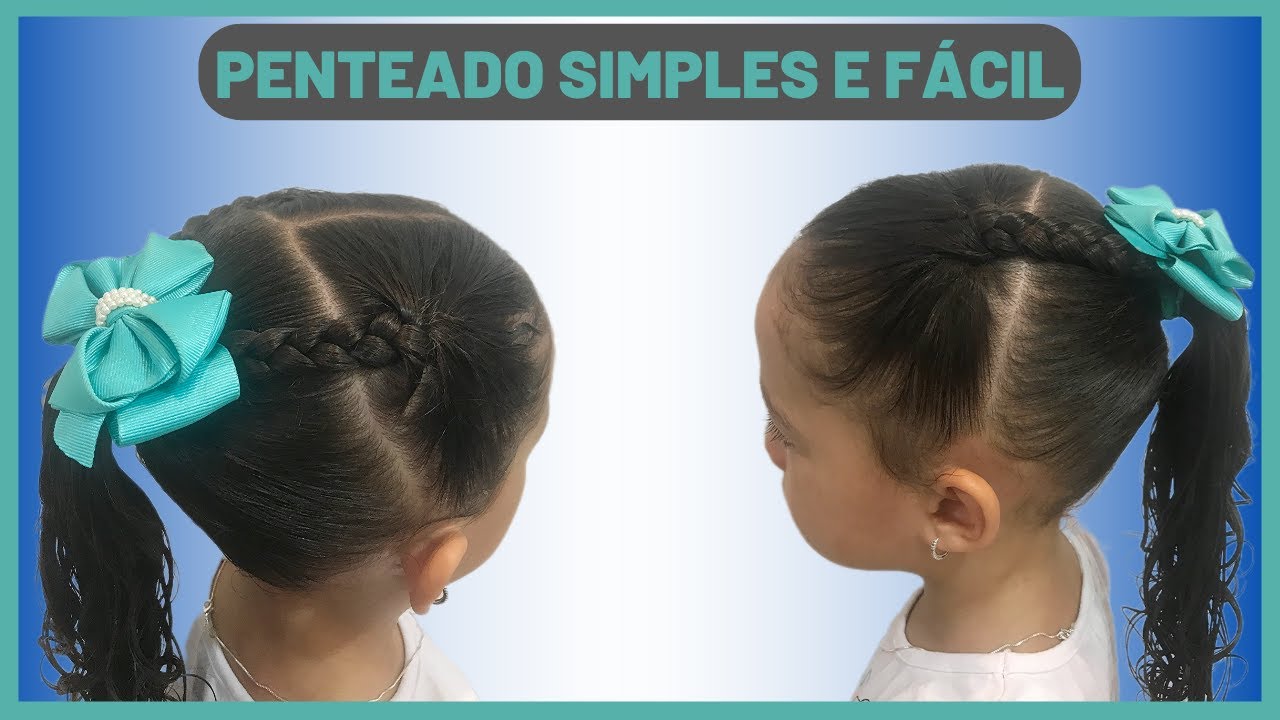 😱 MARAVILHOSO PENTEADO: SIMPLES, FÁCIL E MUITO RÁPIDO DE FAZER. PENTEADO INFANTIL - YouTube