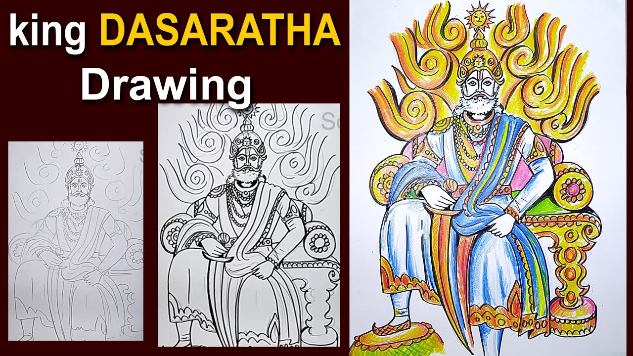 dasaratha drawing / king dasaratha images / राजा का चित्र / dashrath ...