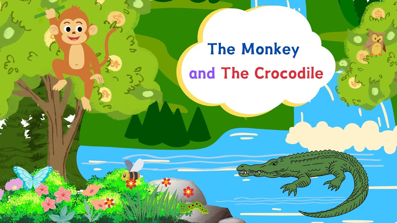 🐵🐊 The Monkey and the Crocodile | Moral Story for Kids | Fun Bedtime ...