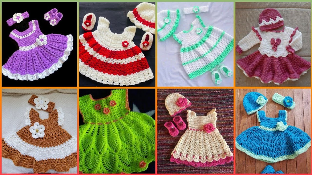 Crochet Frock Design For Newborn Baby/Latest Crochet Frock Design - YouTube