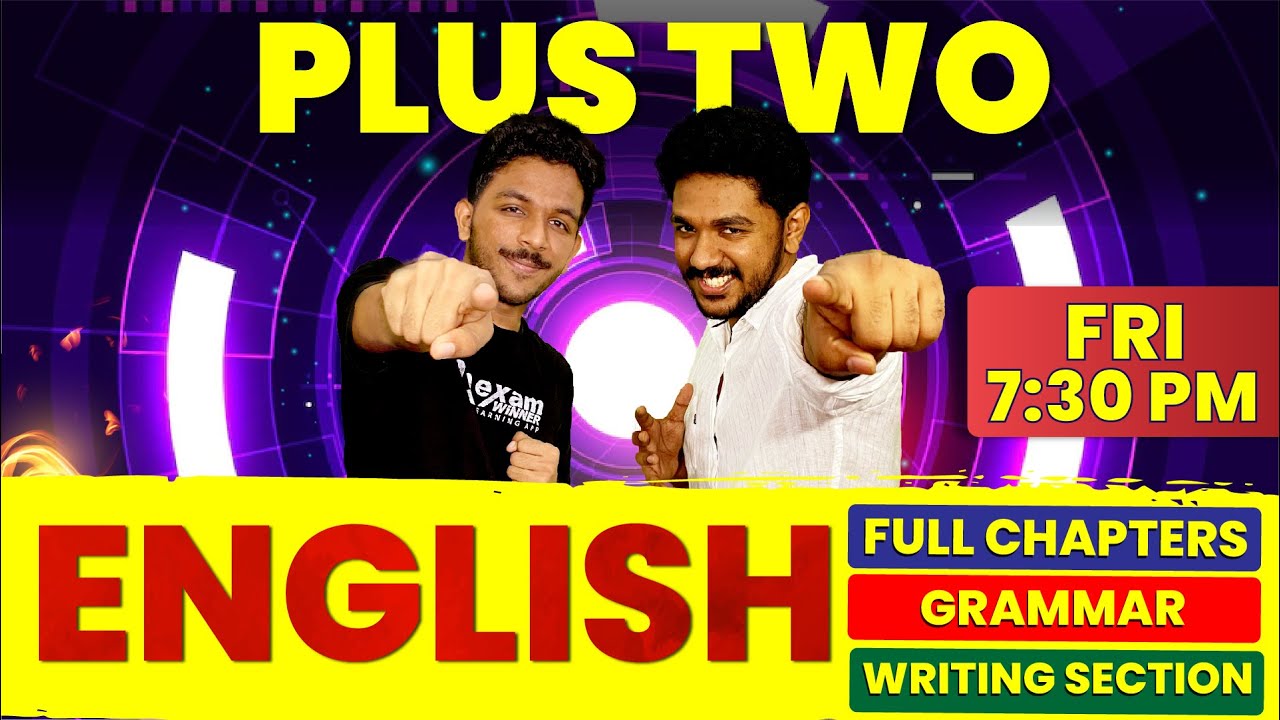 Plus Two English Exam | English Grammar Revision | Kerala State Board ...