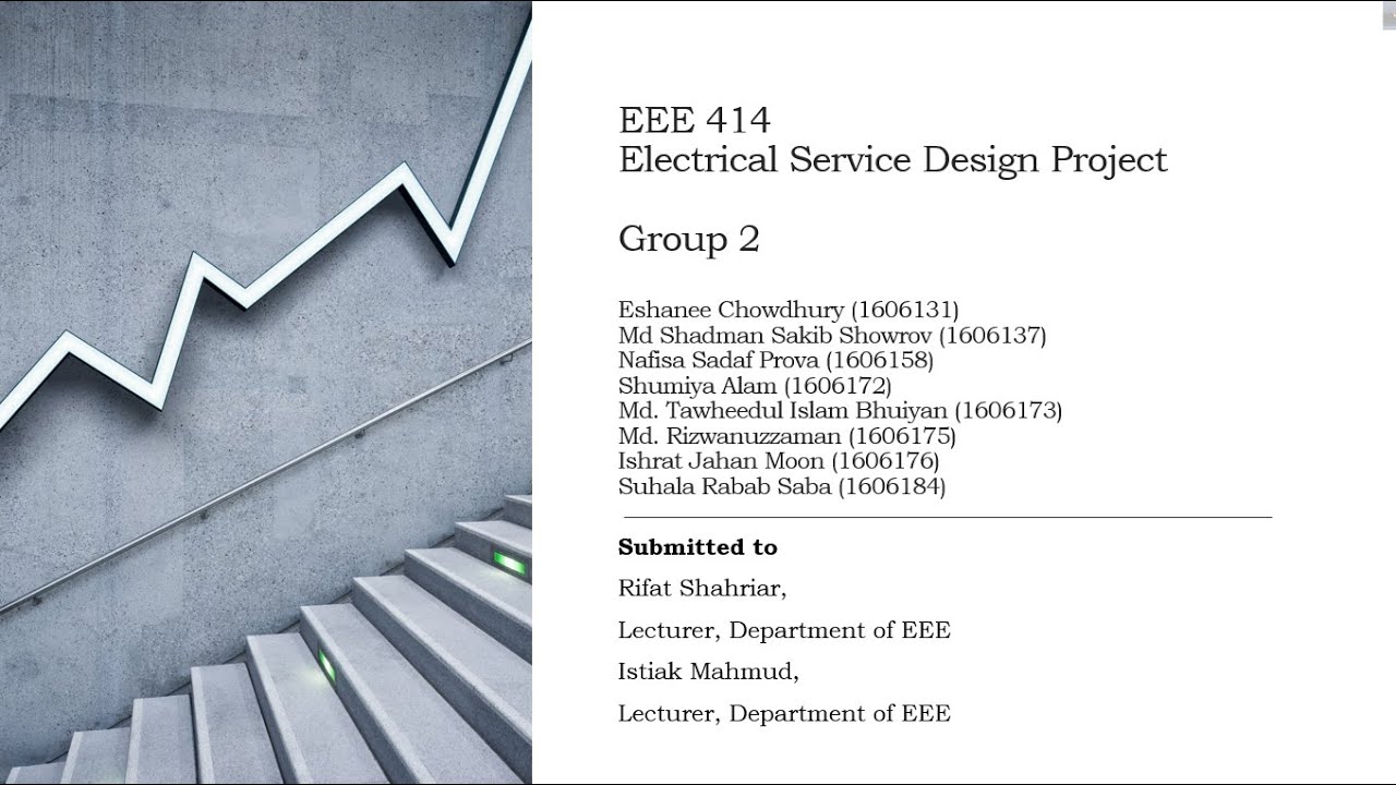 EEE 414 Electric Service Design Lab Project |EEE'16C|3 storeyed 2 unit ...