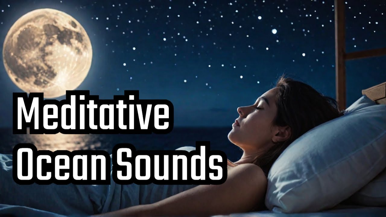 Sleep Immediately with Ocean and Full Moon Relaxation Nature Music # ...