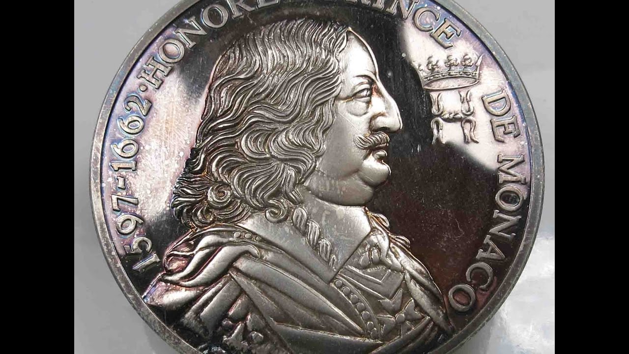 Honore II Prince de Monaco Silver Medal - YouTube