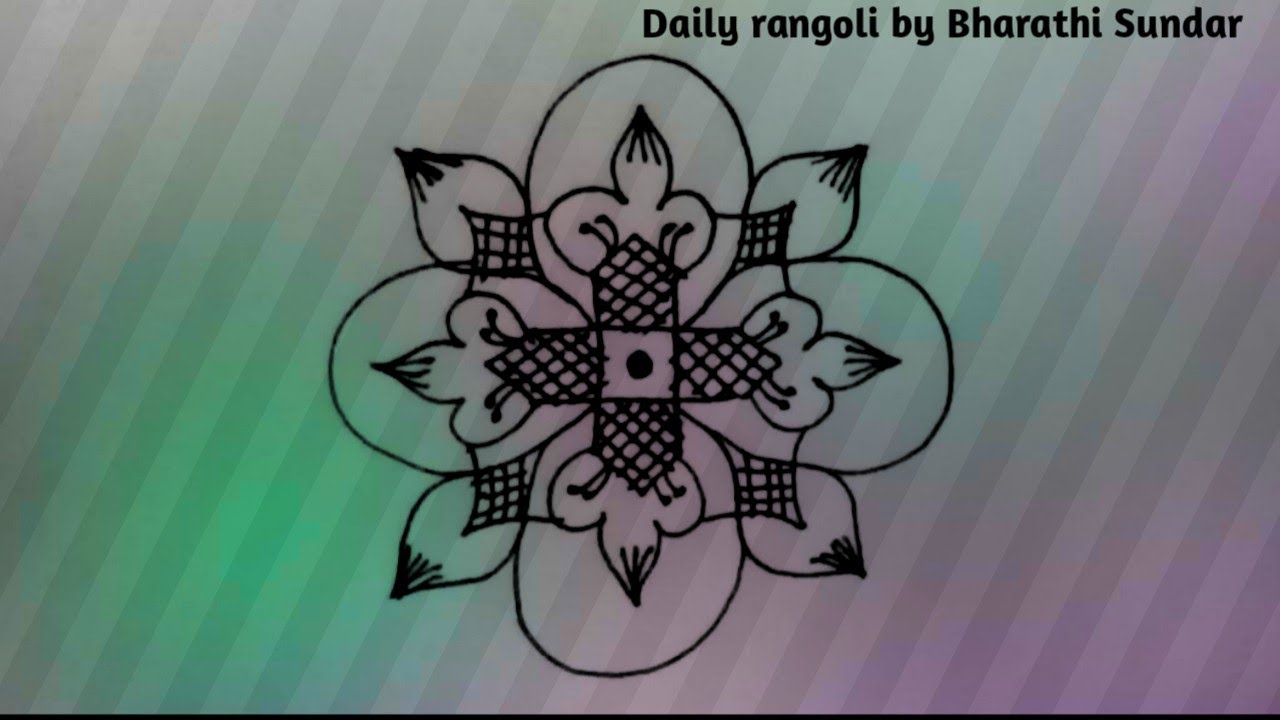 Very easy simple daily rangoli 🌺 #656 rangoli 🌺 #dailyrangoli 🌺 ...