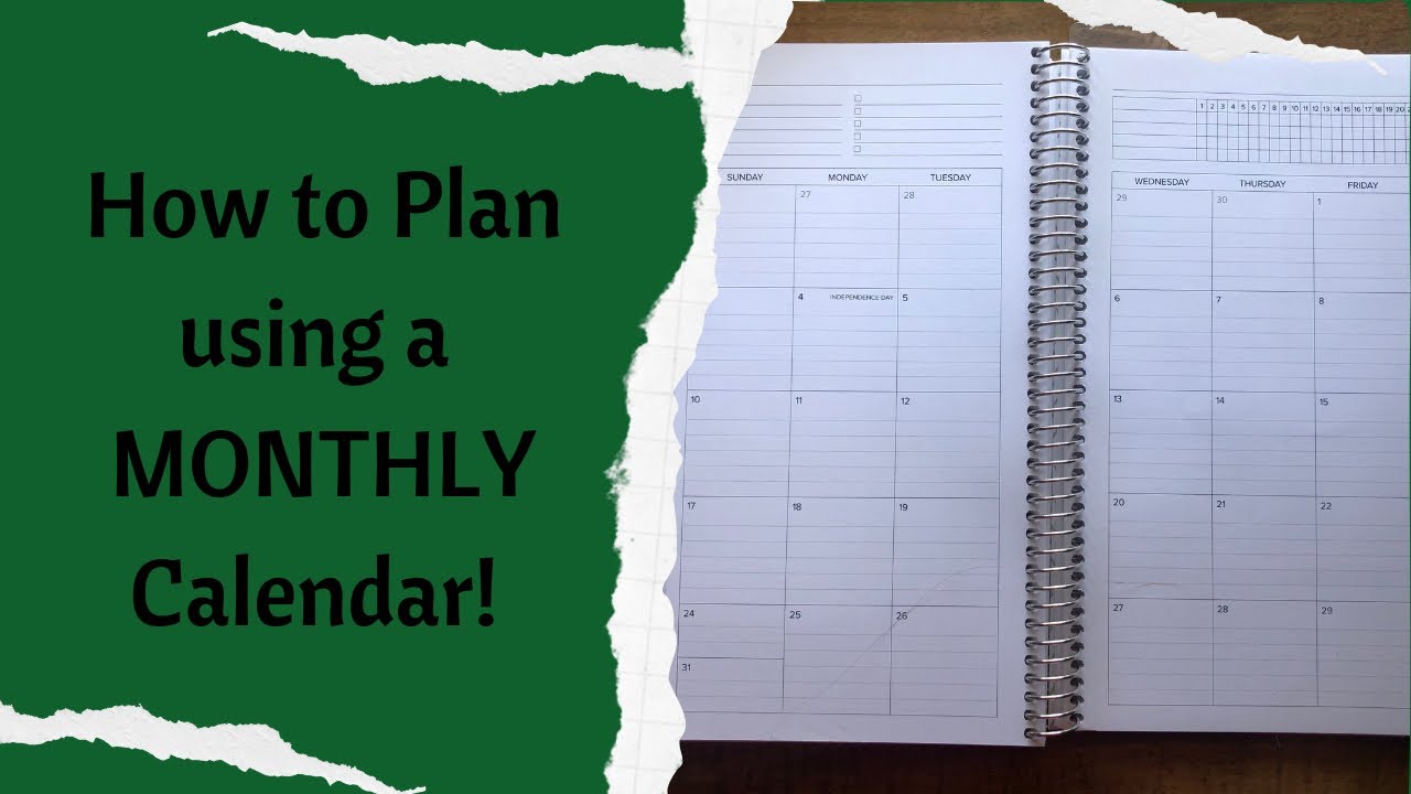 How to Plan Using a MONTHLY Calendar!! - YouTube