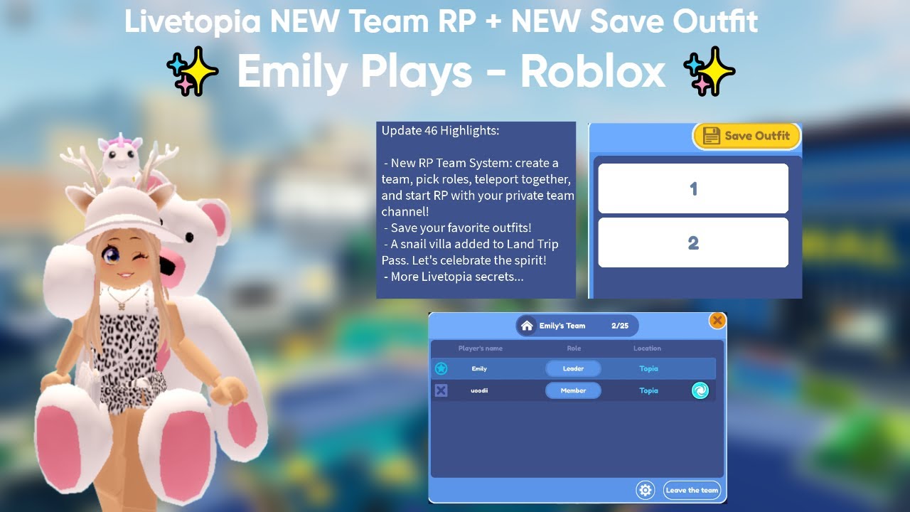 Livetopia NEW Team RP + NEW Save Outfit - YouTube