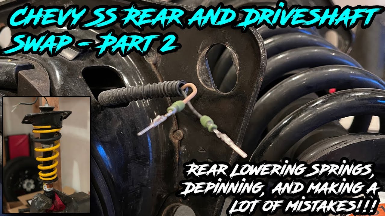 Chevy SS Rear and Driveshaft Swap, Part 2 - Lowering Springs, Depinning ...