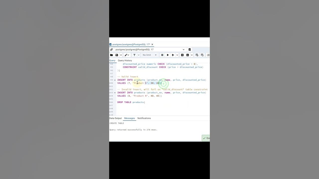 Column Vs Table Check Constraint Example In PostgreSQL Database || Best PostgreSQL Tutorial ...