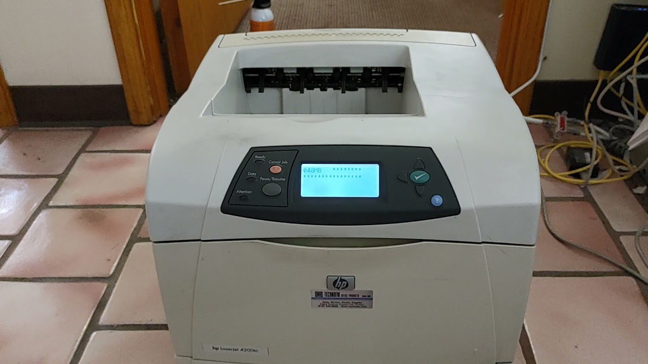 HP LaserJet 4200 TN - YouTube