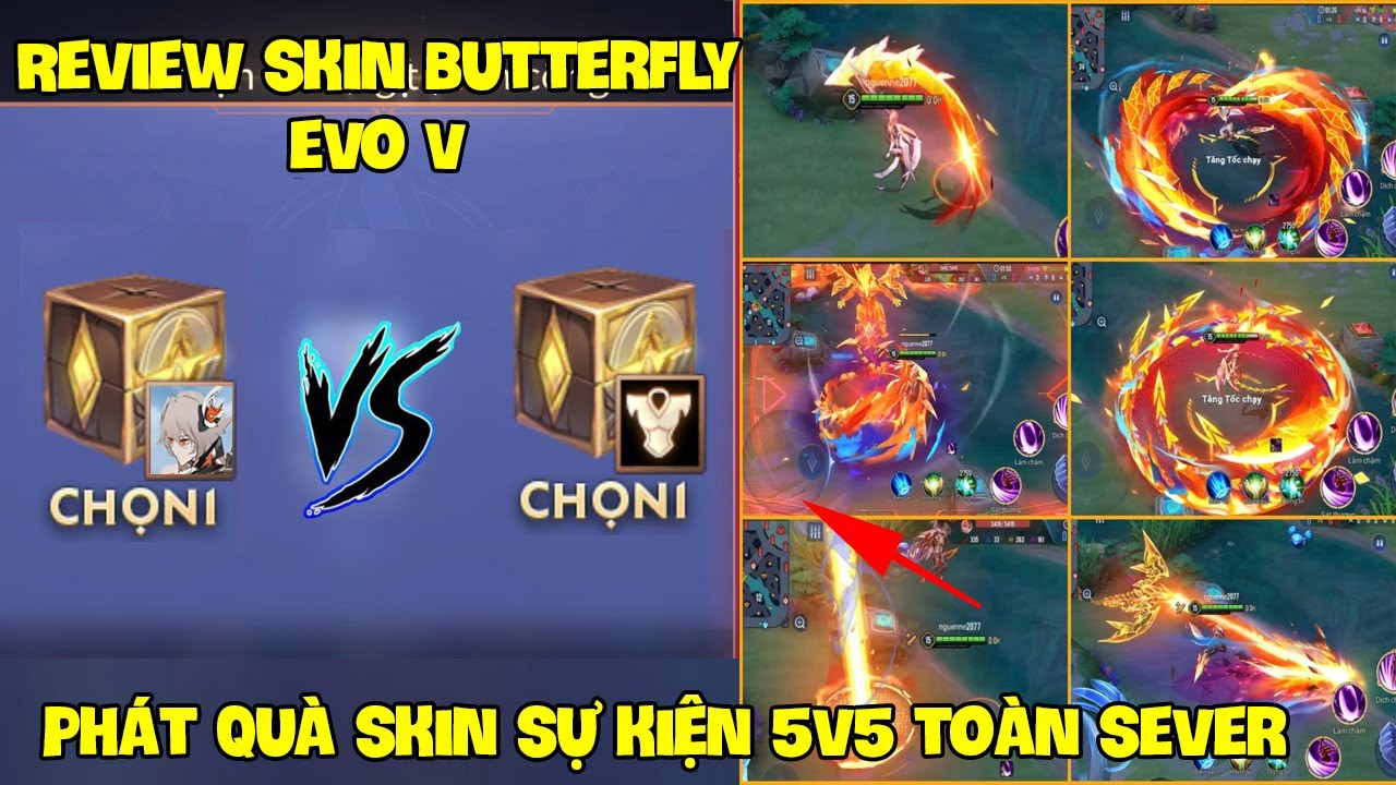 Liên Quân | Review Full Hiệu Ứng Butterfly EVO 5 - Free Skin Bậc 1 ...