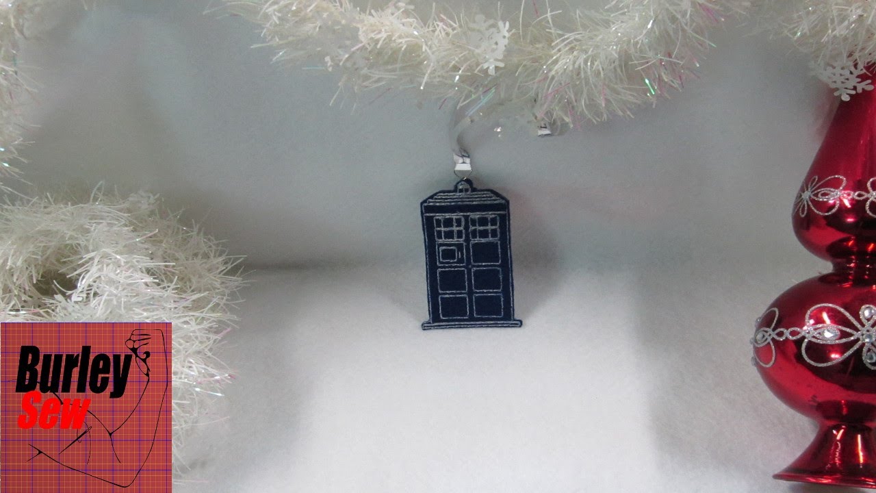 How to make a Dr. Who Tardis (Police Call Box) Christmas Ornament Using ...