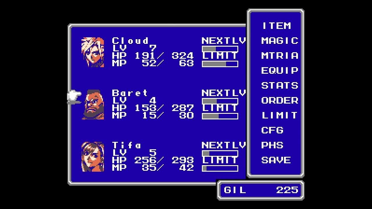 Checking out the Final Fantasy 7 "8-Bit Famicom Demake" (Work in ...