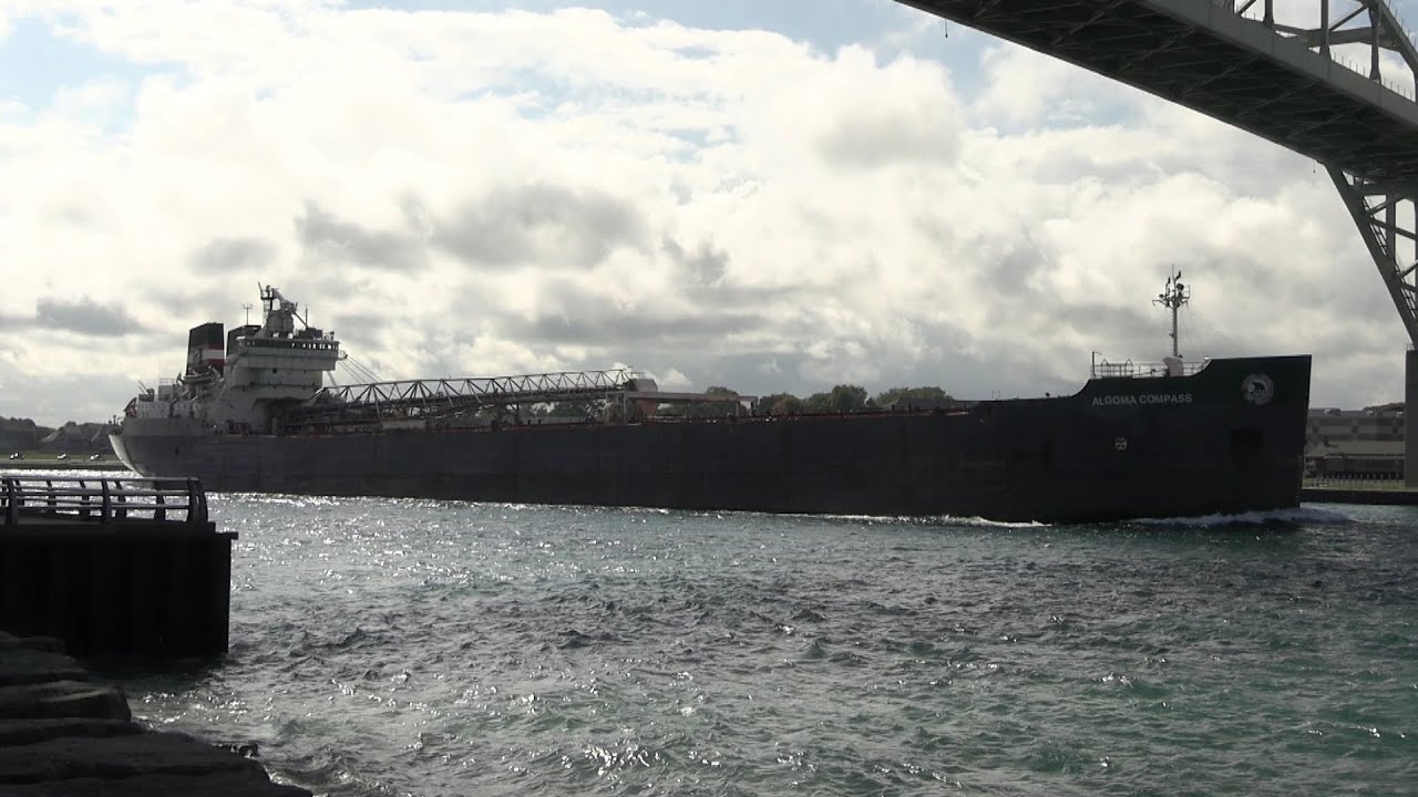 Algoma Compass 208m Cargo Ship North Up To Lake Huron - YouTube