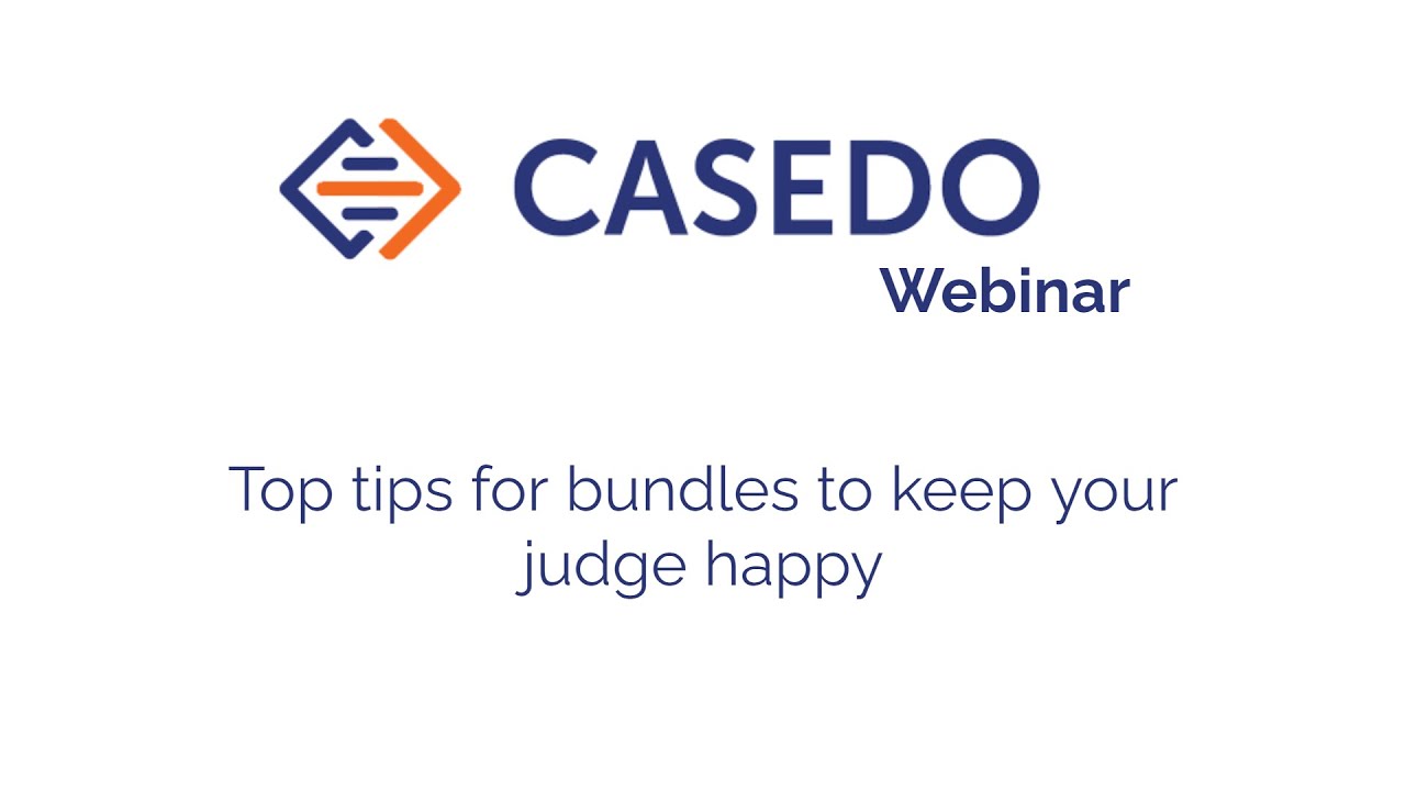Top tips for bundles to keep your judge happy - YouTube