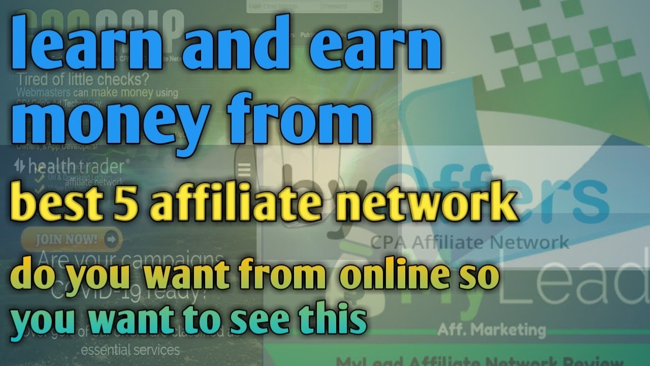 Earn money from 5 best affiliate websites online - YouTube