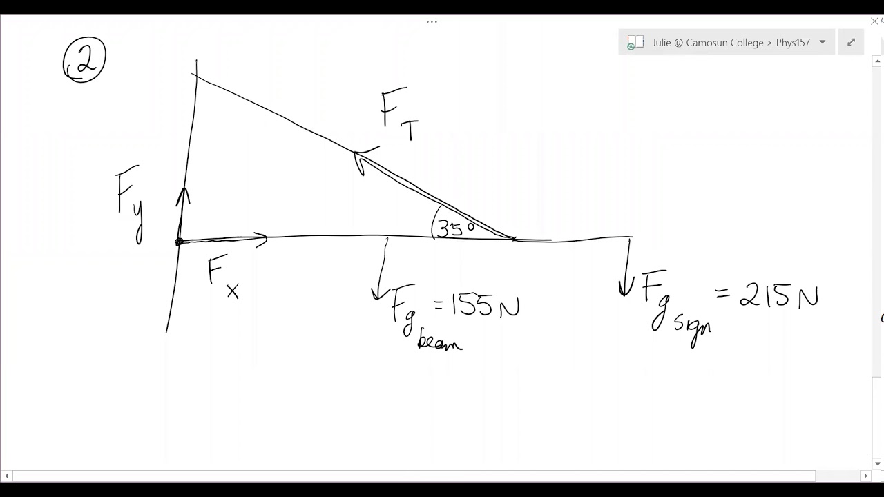 Physics 157 Ch 7& 8 Equilibrium Examples - YouTube